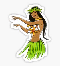 Hula Girl Stickers | Redbubble