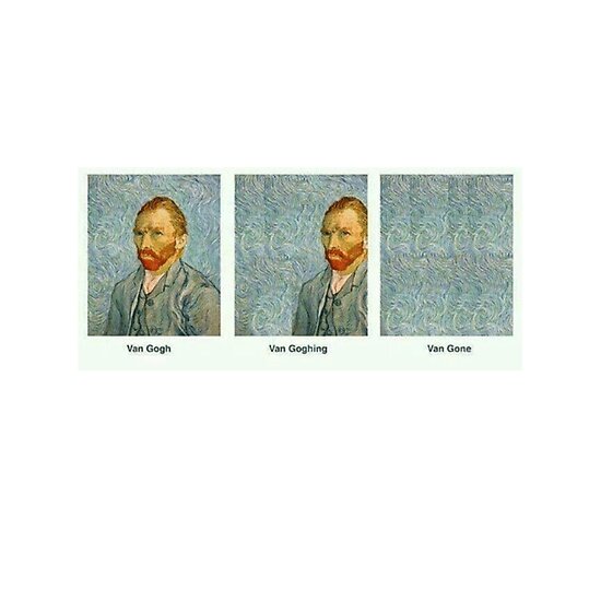 "Van Gogh Joke Sticker" Poster by vivunderwood | Redbubble