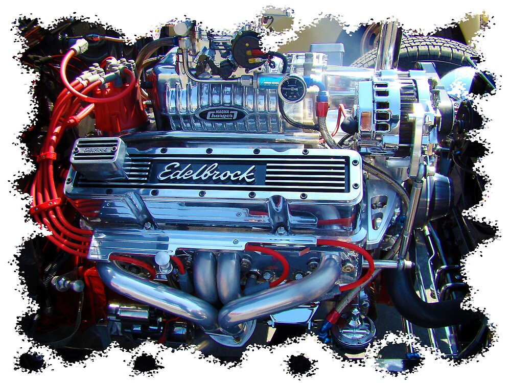 "Edelbrock Motor" by Gail Jones | Redbubble