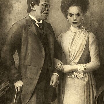 "Mr. and Mrs. Frankenstein " Art Print for Sale by Terry Fan | Redbubble