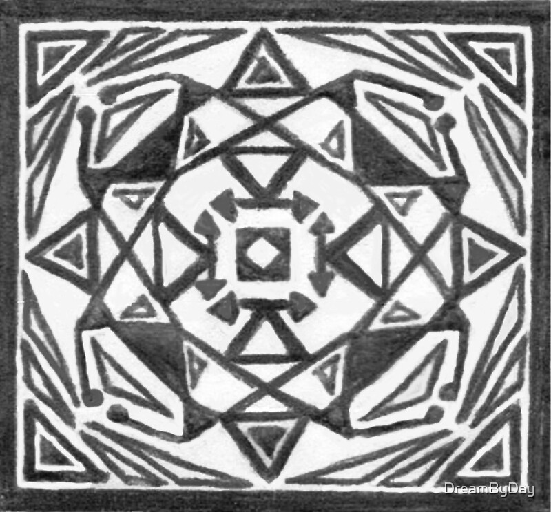 "Black & White Symmetrical Box Design" by DreamByDay | Redbubble