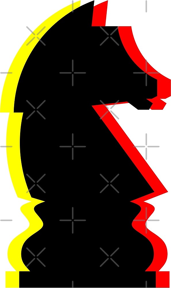 "Trippy Knight Piece (Yellow and Red)" by inotyler | Redbubble