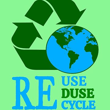 Pegatina for Sale con la obra «Reducir Reutilizar Reciclar Guardar The ...