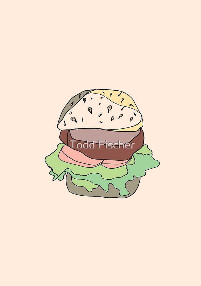 "Retro Abstract Burger" by Todd Fischer | Redbubble