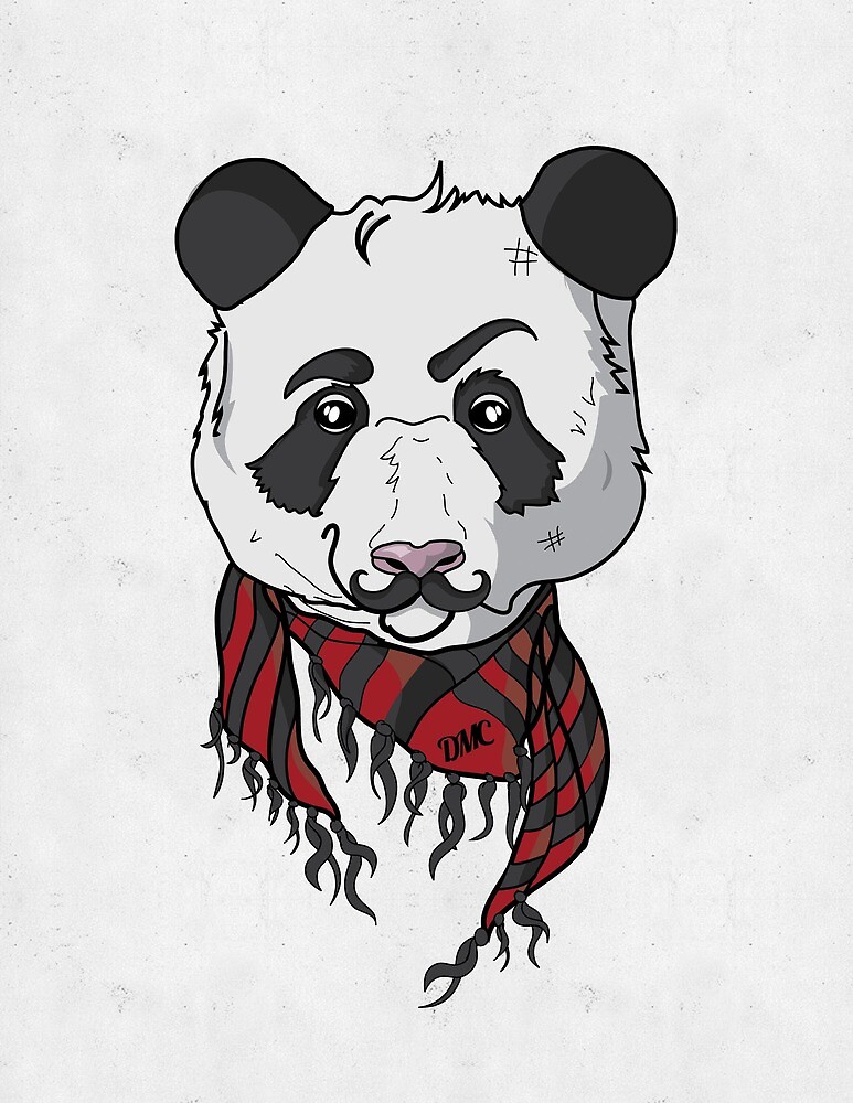 "Hipster Panda" by Dina Rodriguez | Redbubble