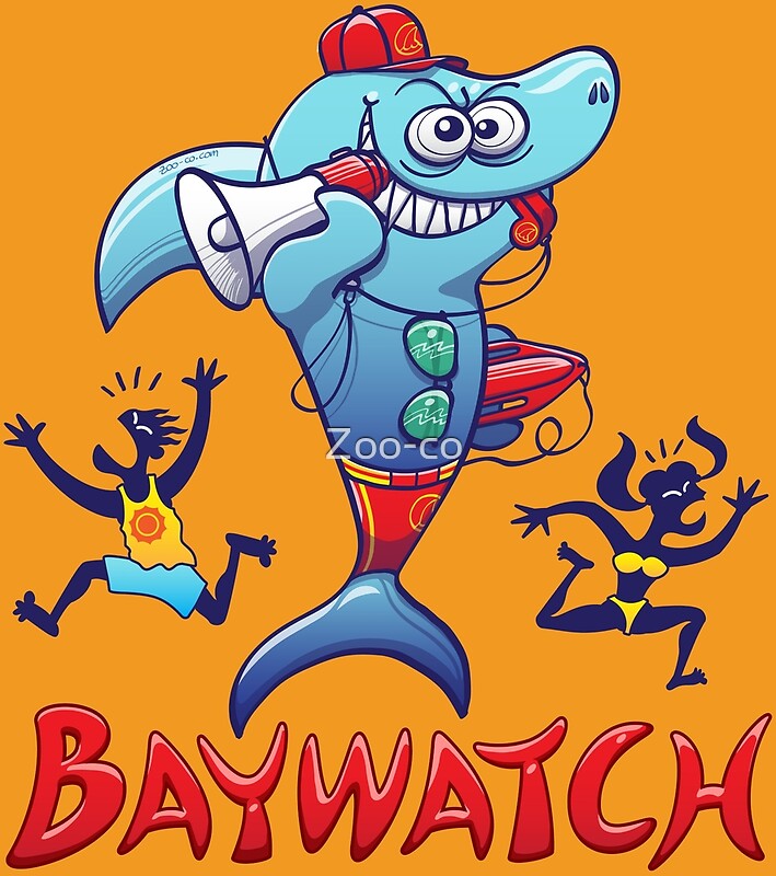 "Baywatch Shark" by Zoo-co | Redbubble