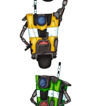 "Borderlands Claptrap Rainbow - Vertical" Sticker for Sale by ...