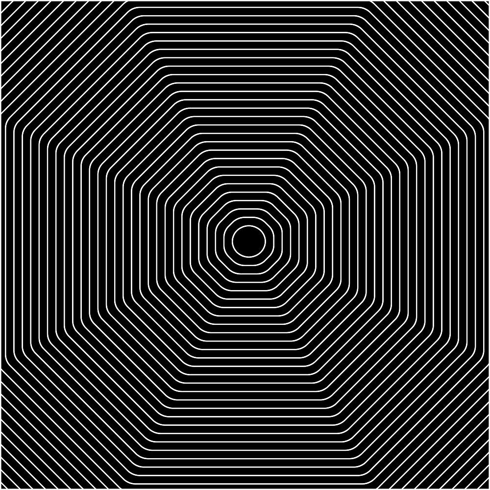 "Concentric lines" by Norma Cornes | Redbubble