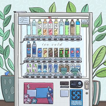"Taiwanese Vending Machine Drawing!" Sticker for Sale by baeareadesigns ...