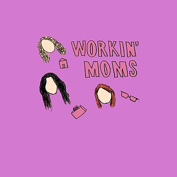 "Workin' Moms Logo Print" Sticker for Sale by LCPrints | Redbubble