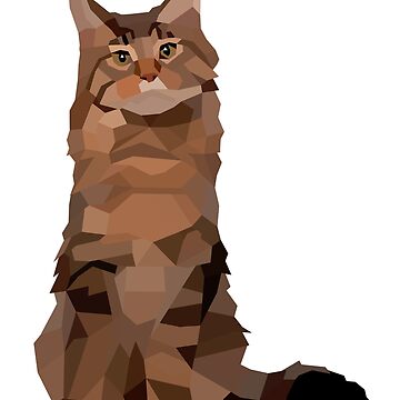 "Low Poly Cat" Sticker for Sale by AthenaPlays | Redbubble