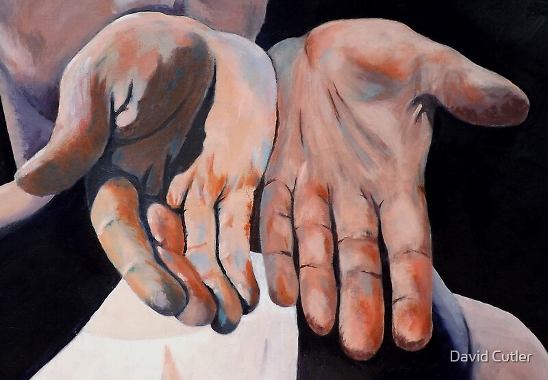 "hope is an outstretched hand" by David Cutler | Redbubble