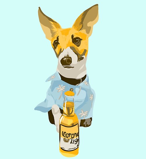 "Dog with Beer" Poster by Paw-Living | Redbubble