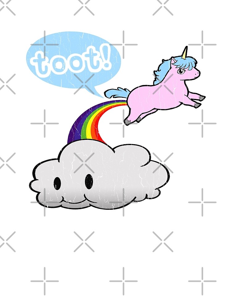 "Toot! Cute Unicorn Fart (Vintage Distressed Design)" by robotface ...