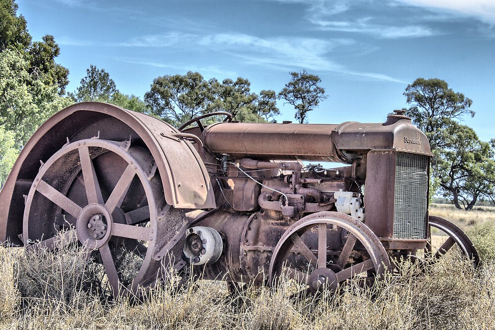 "early 1900's tractor retired" by outbacksnaps | Redbubble