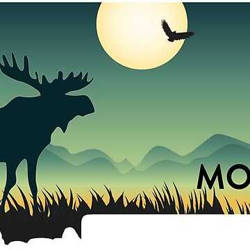 "Montana" Sticker for Sale by Ingrambeck | Redbubble