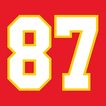 "Eighty-seven White Jersey Number 87" Sticker for Sale by elhefe ...