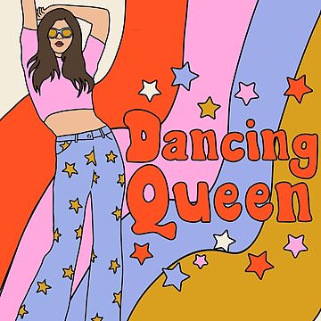 "Dancing Queen - Groovy Indie Vintage Typography Illustration" Poster ...