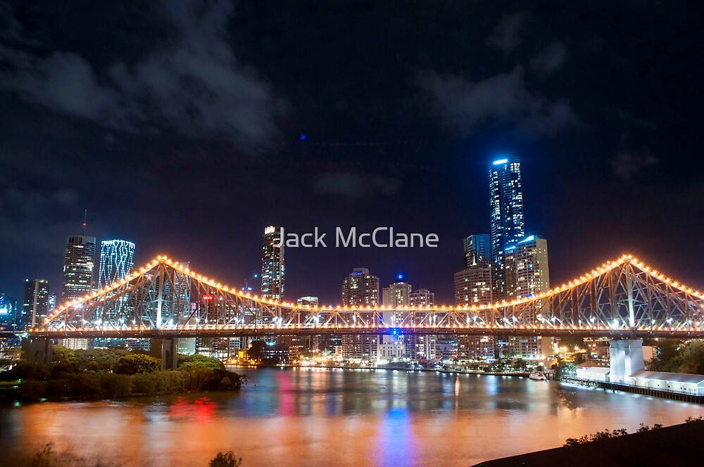 "Brisbane City at Night" by Jack McClane | Redbubble