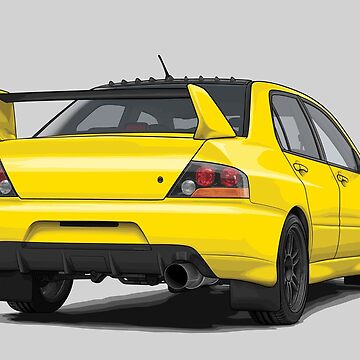 " Evo 9 (Yellow)" Essential T-Shirt for Sale by ArtyMotive | Redbubble