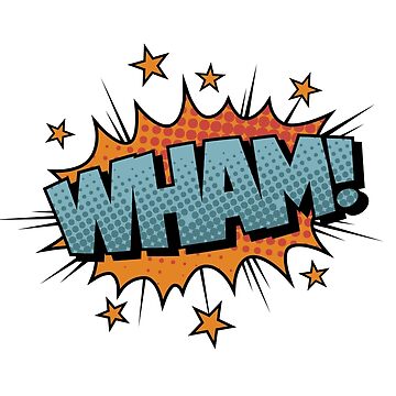 "WHAM! Superhero Comic Book Bubble - onomatopoeia" Photographic Print ...