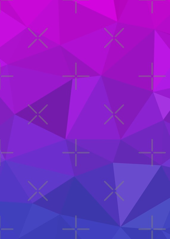 "Magenta, Violet & Blue Abstract Geometric Triangle Pattern" by ...