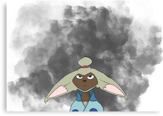 "samurai momo from avatar the last airbender " Canvas Print by ...