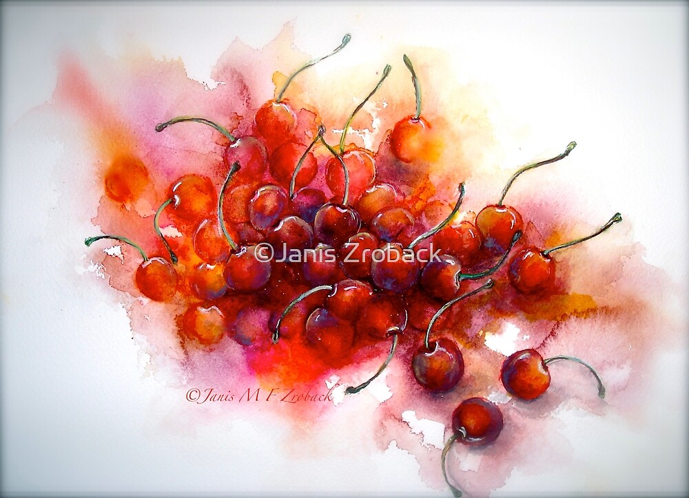 "Cherries.. Riper Yet..." by ©Janis Zroback | Redbubble