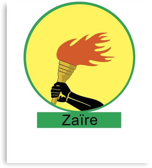 " in long form the Republic of Zaire" Canvas Print by E9design | Redbubble