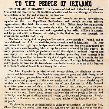 "Irish Proclamation of Independence (High Resolution) " Framed Art ...
