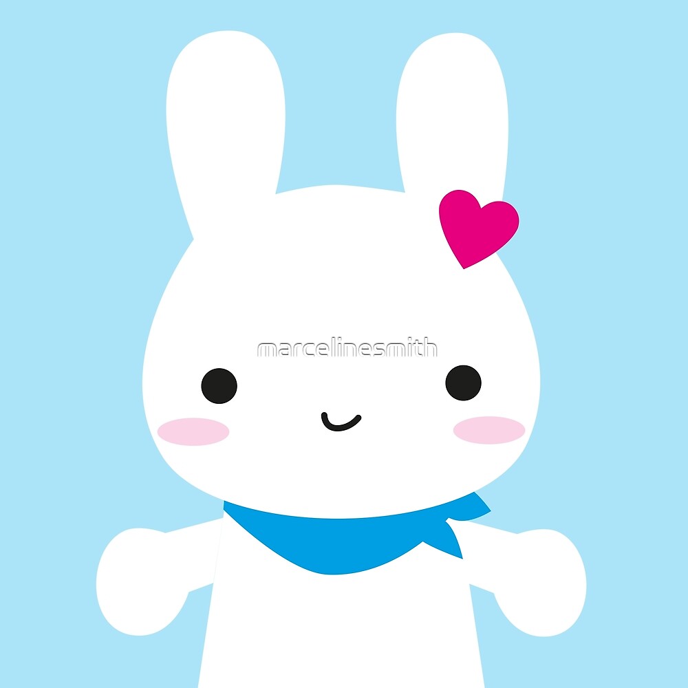 "Super Cute Kawaii Bunny" by Marceline Smith | Redbubble