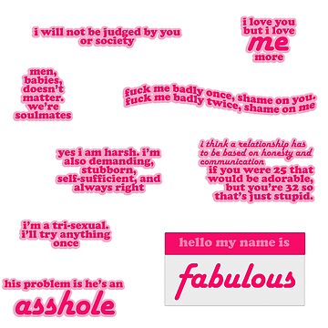 "SATC Samantha Pack" Sticker for Sale by cherrybysherry | Redbubble