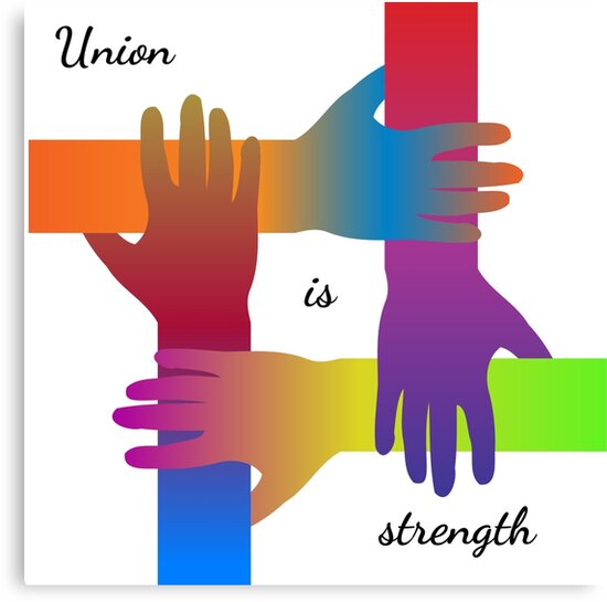 "Union is strength t-shirt" Canvas Print by youbghi10 | Redbubble