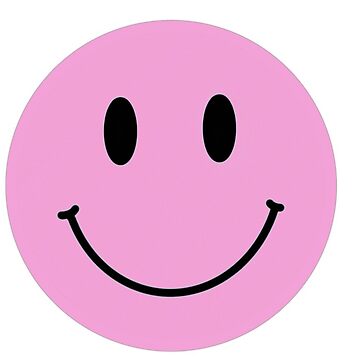"Cute pink smiley face" Sticker for Sale by Anna L | Redbubble