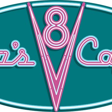 "flo's v8 cafe" Sticker for Sale by minkfloyd | Redbubble