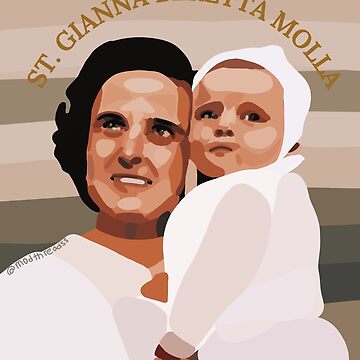 "St. Gianna Molla" Sticker for Sale by Brooke Therese | Redbubble