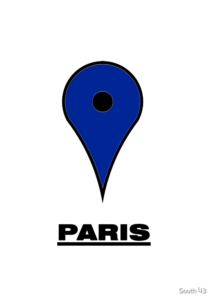 "Paris map icon." by South 43 | Redbubble
