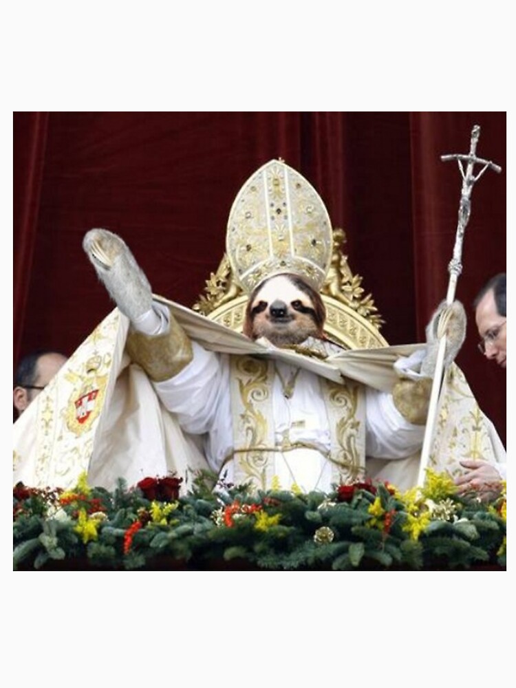 "Sloth Pope " T-shirt by winrarwins | Redbubble