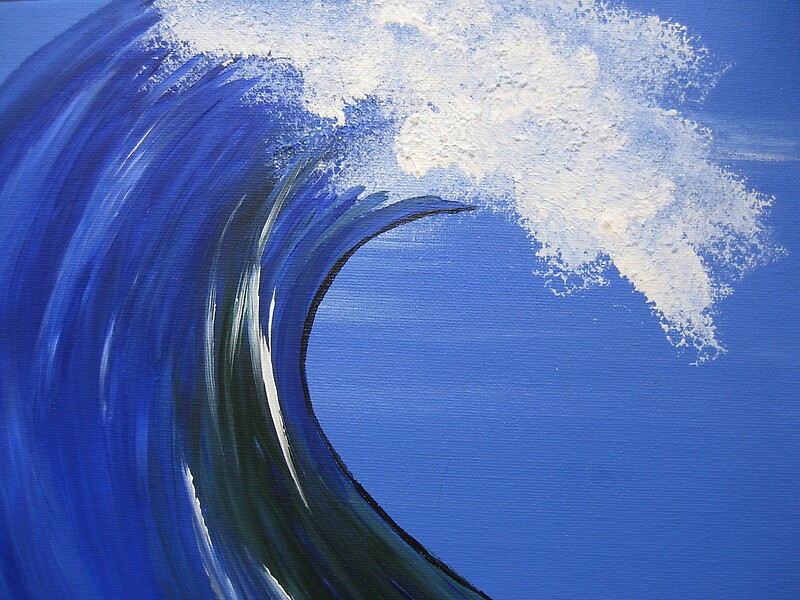 "crest of the wave- an ocean painting- sea dreams" by cathyjacobs ...