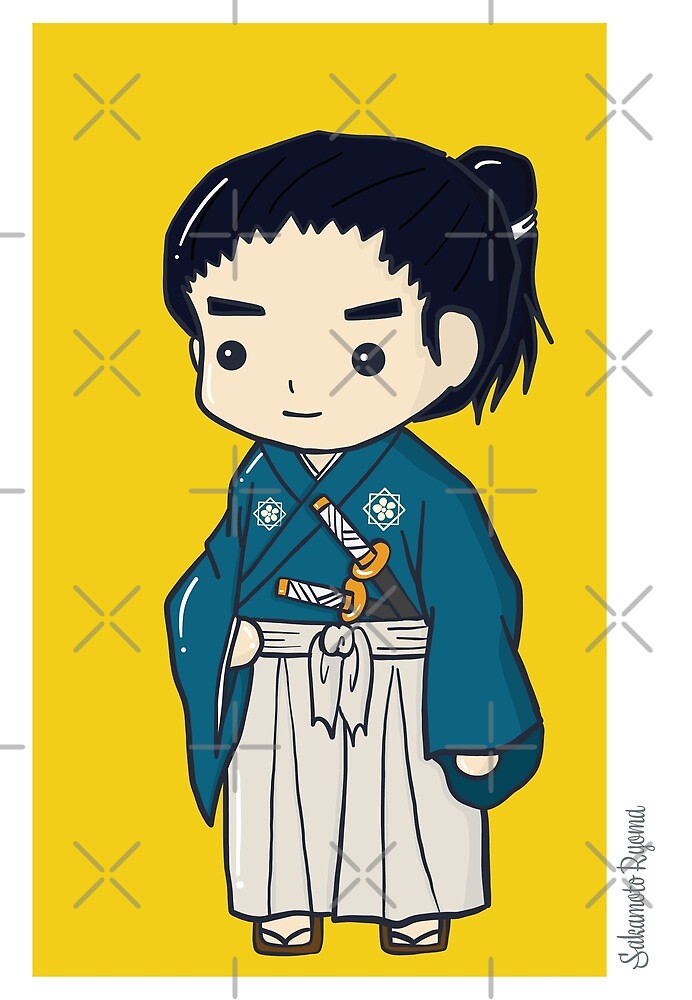 "Cute Historical Characters Sakamoto Ryoma Drawing" by MariOyama ...
