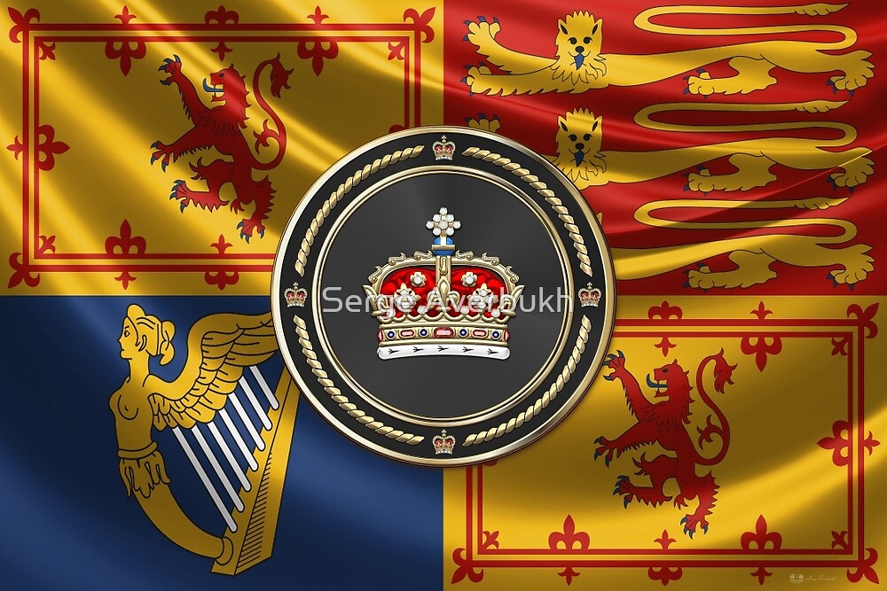"Crown of Scotland over Royal Standard " by Serge Averbukh | Redbubble