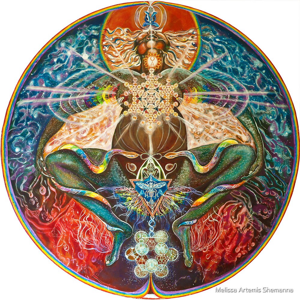 "Cosmic Mother Birthing Rainbow Body" by Melissa Shemanna | Redbubble