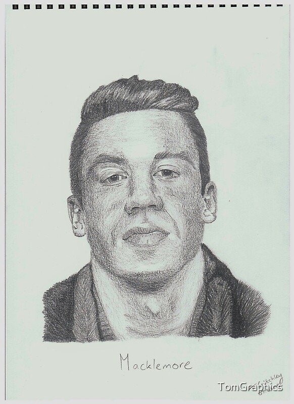 "Macklemore Drawing" by TomGraphics | Redbubble