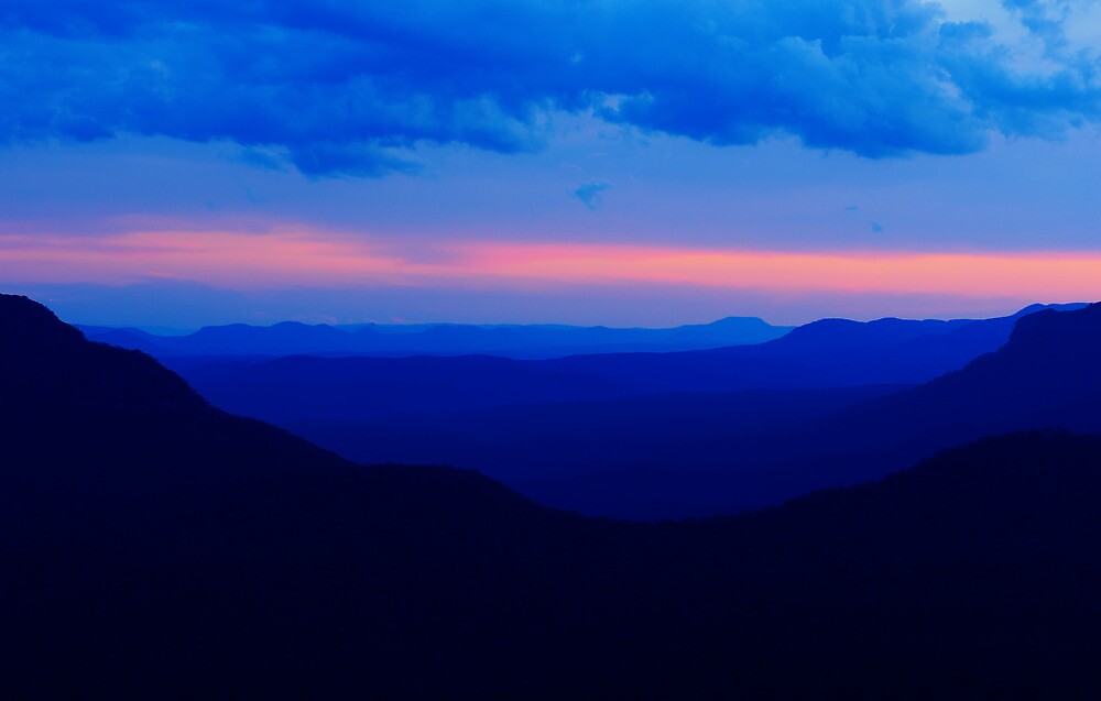 "Blue Mountains Sunset" by natureshues | Redbubble