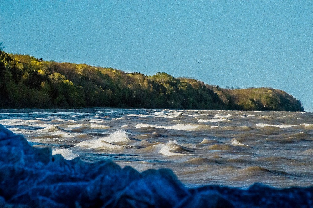 "Lake Michigan Shoreline from Port Washington" by James Meyer | Redbubble