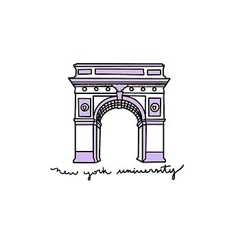 "NYU sticker " Sticker for Sale by laurapcampos | Redbubble