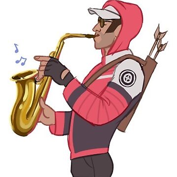"Team Fortress 2 Sniper Saxophone" Sticker for Sale by vampiriism ...