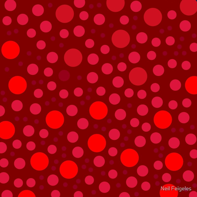 "Dots no.1 Shades of Red" by Neil Feigeles | Redbubble