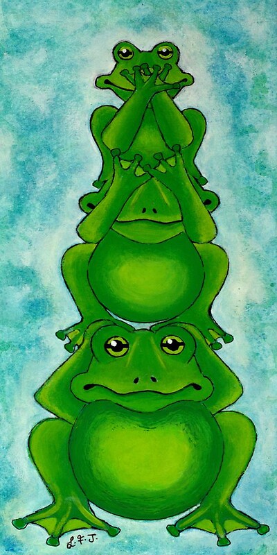"Three Wise Frogs" by Lisafrancesjudd | Redbubble
