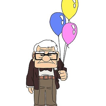 "carl fredricksen from Up" Sticker for Sale by bella d | Redbubble